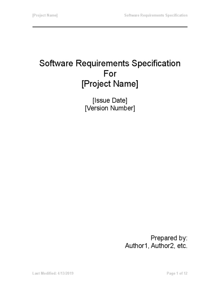 Mẫu SRS cơ bản | PDF | Application Programming Interface | Use Case