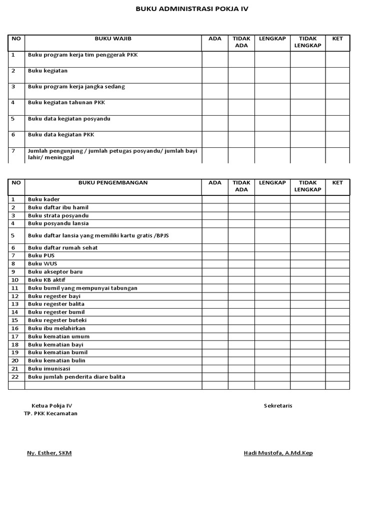 Buku Lomba Administrasi Pokja IV | PDF | Gaya Hidup