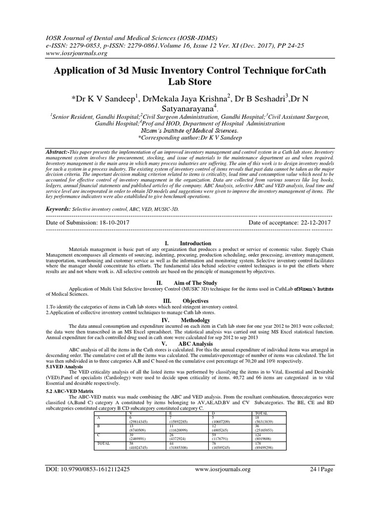 2017 - Dec - MUSIC Paper - Application of 3d Music Inventory Control ...