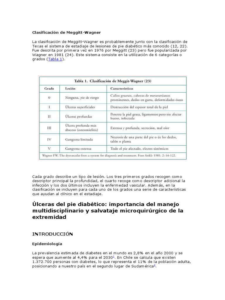 Clasificación de Meggitt | Descargar gratis PDF | Diabetes mellitus ...