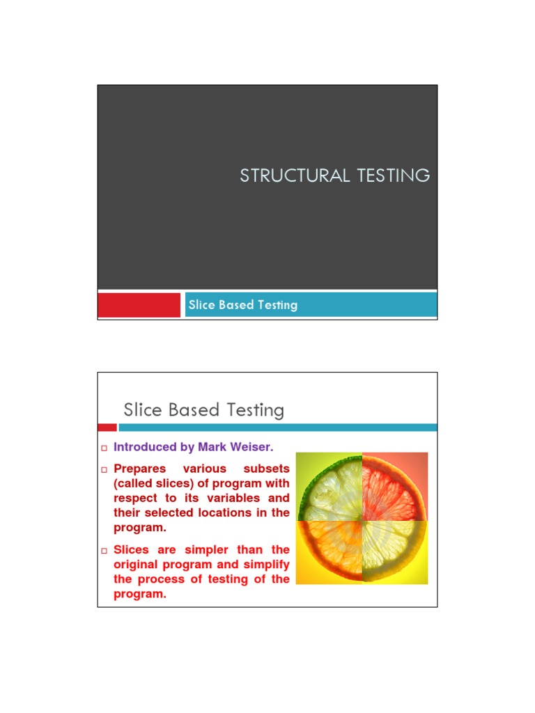 Slice Based Testing | PDF | Computer Programming | Areas Of Computer ...