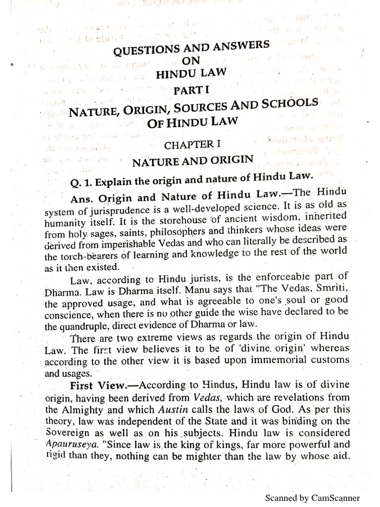 Hindu Law Notes | PDF
