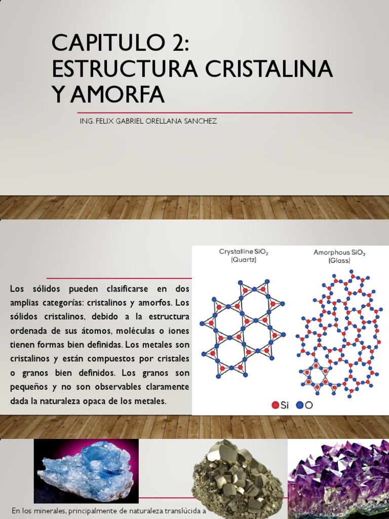 Estructuras Cristalinas y Amorfas | PDF | Sólido amorfo | Estructura ...