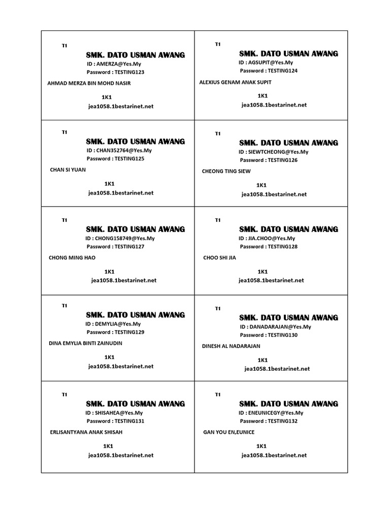 5 - Template KAD ID | PDF