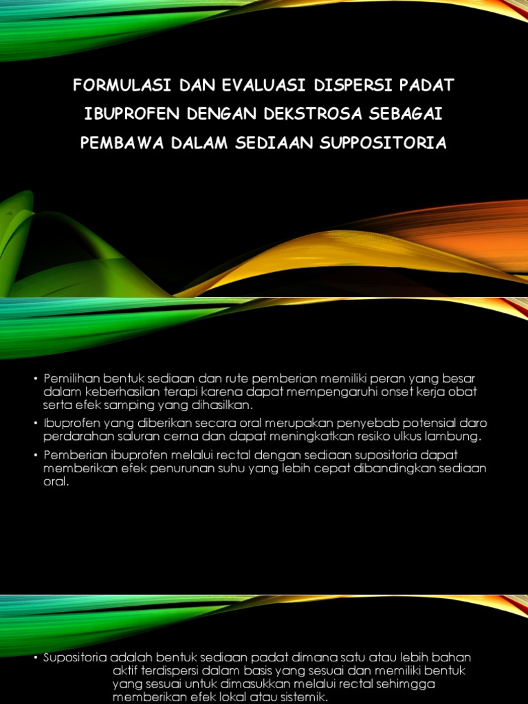 Formulasi Dan Evaluasi Dispersi Padat Ibuprofen Dengan Dekstrosa (Autosaved) | PDF