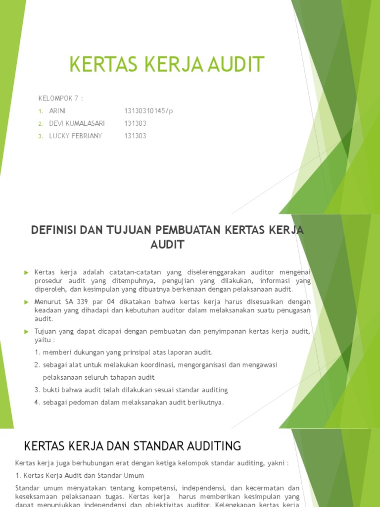 Kertas Kerja Audit | PDF | Bisnis