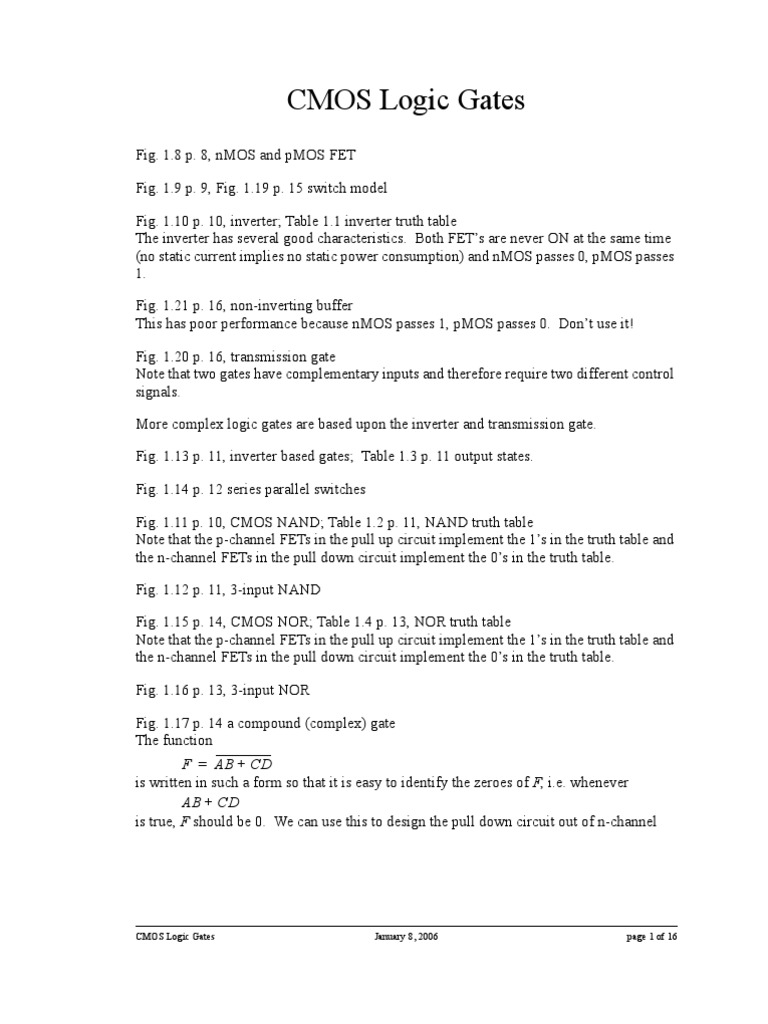 Cmos Gate | PDF