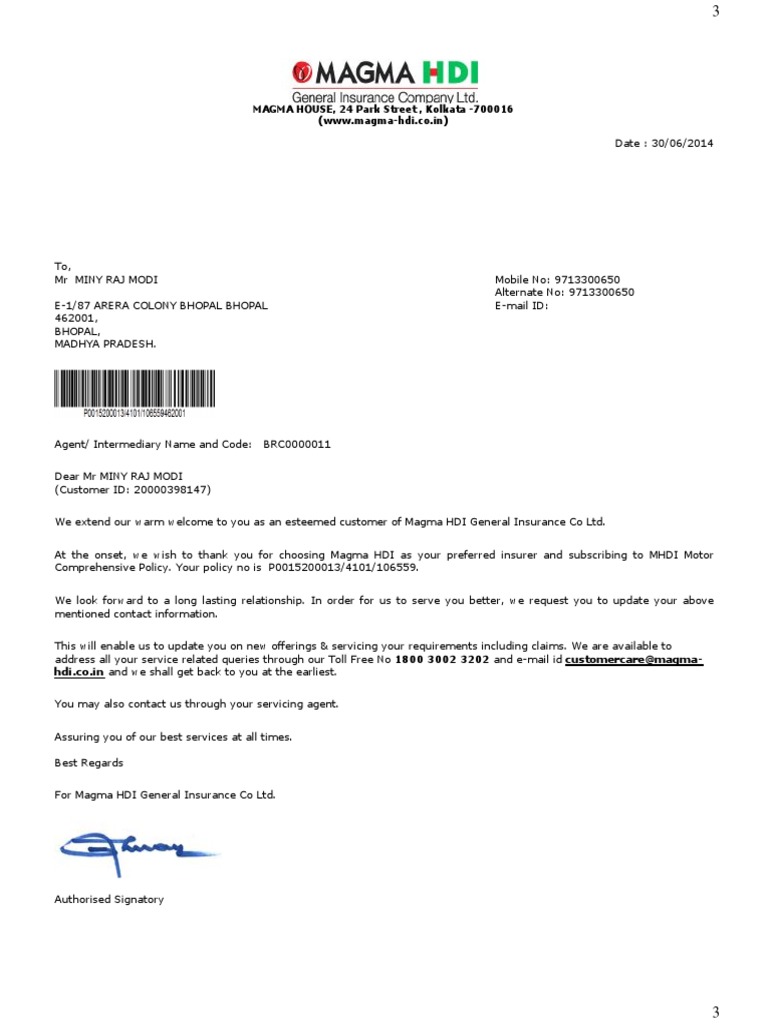 Miny Raj Modi Policy | PDF | Insurance Policy | Insurance