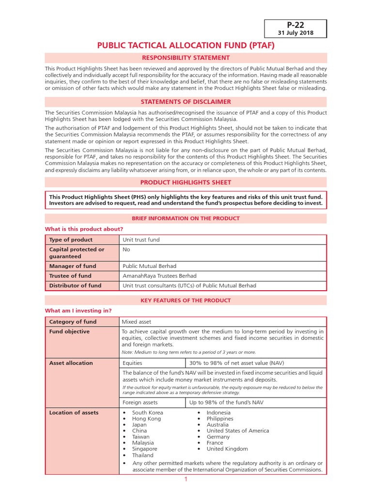 Public Tactical | PDF | Investment Fund | Market Liquidity