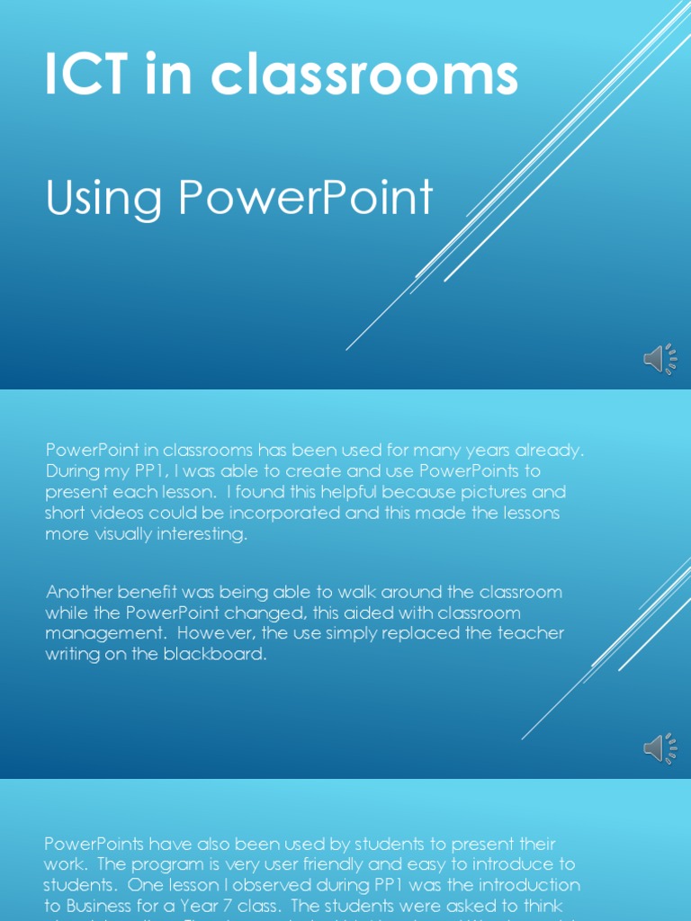 Ict In Classrooms: Using Powerpoint | Websites | Privacy