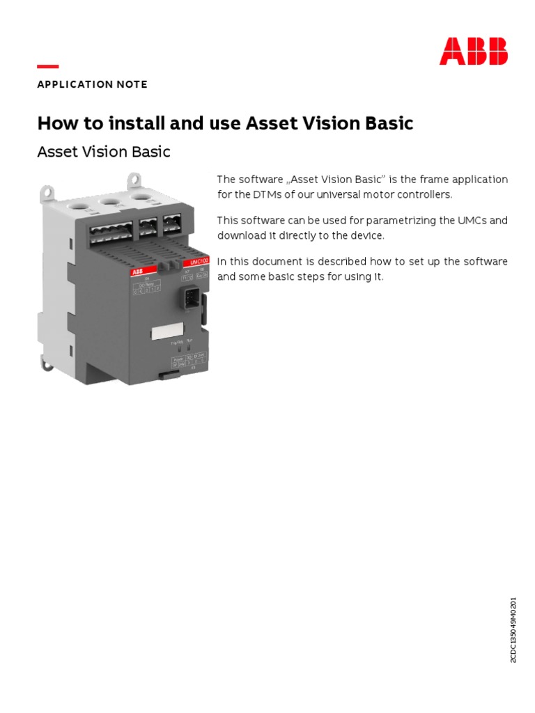 2CDC135049M0201 Application Note UMC100.3 How To Install and Use Asset ...