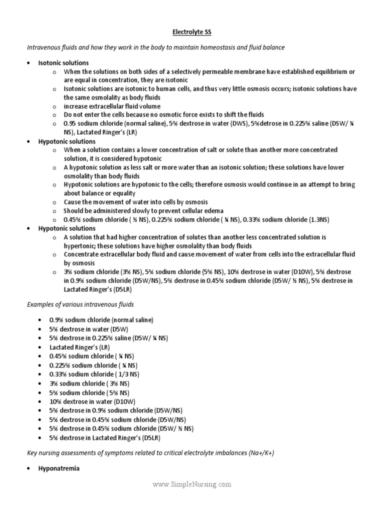 Fluids - and - Electrolytes - Cheat - Sheet - PDF Filename - UTF-8 ...