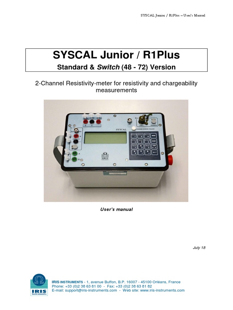 Syscal Jr-R1+ 2Channel-Gb Manual PDF | PDF | Battery Charger | Usb