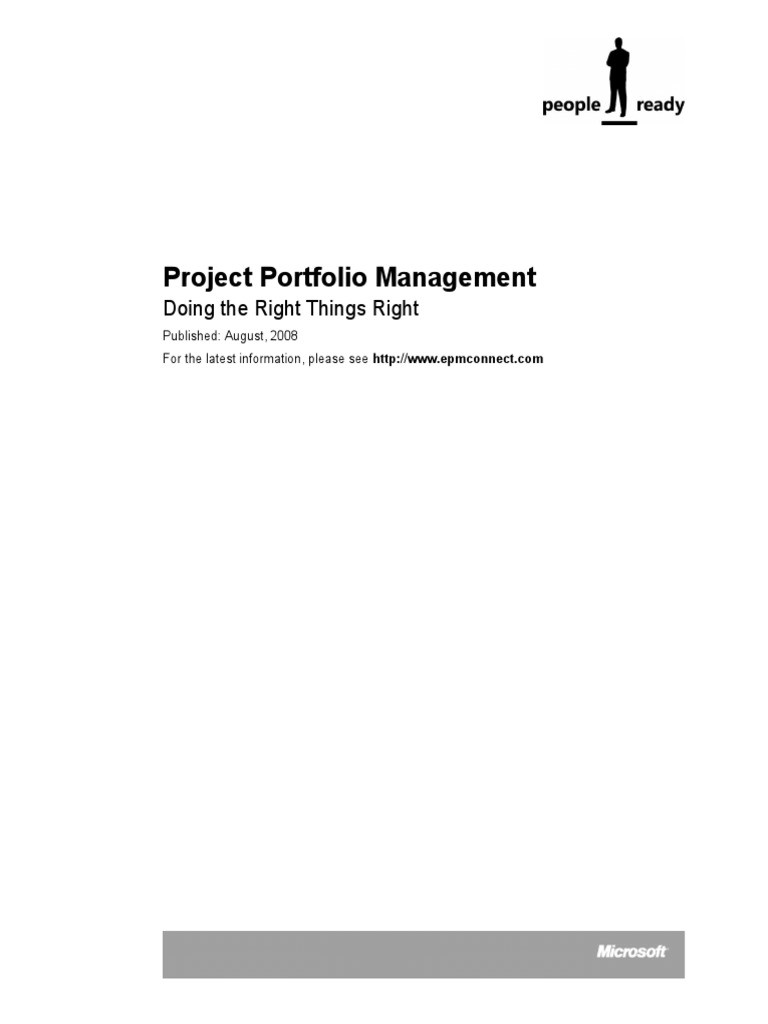Project Portfolio Management White - Paper | PDF | Project Management ...
