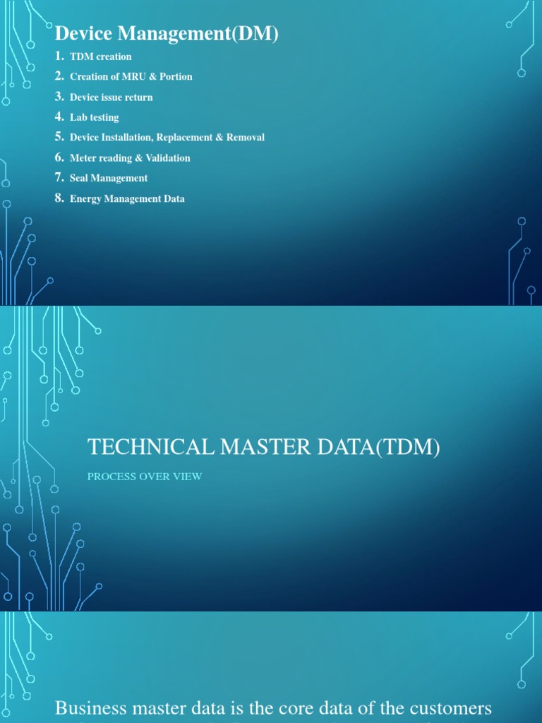 1.technical Master Data (TDM) | PDF | Information Technology ...