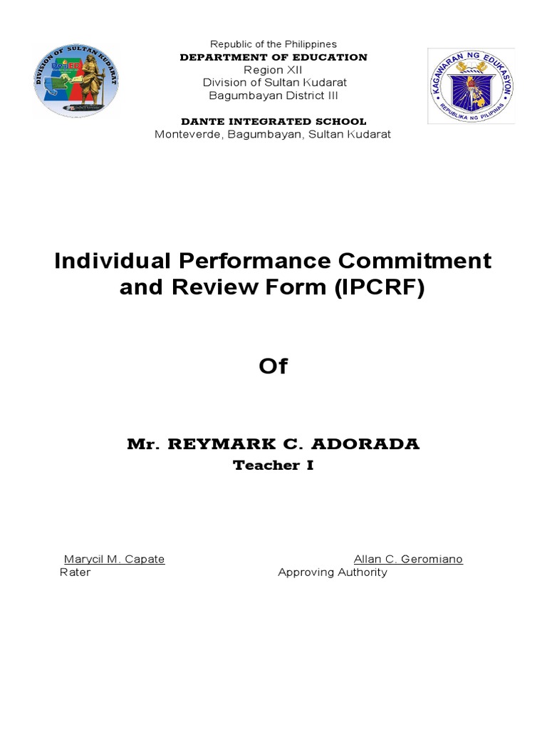 Ipcrf Mark Final 2017 2018 PDF | PDF | Pedagogy | Behavior Modification