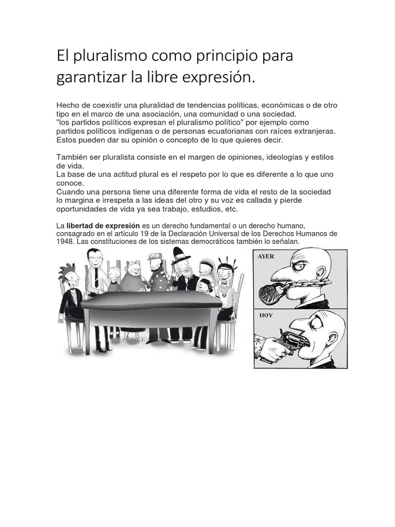 Pluralismo Como Principio | PDF | Política | Ciencias sociales