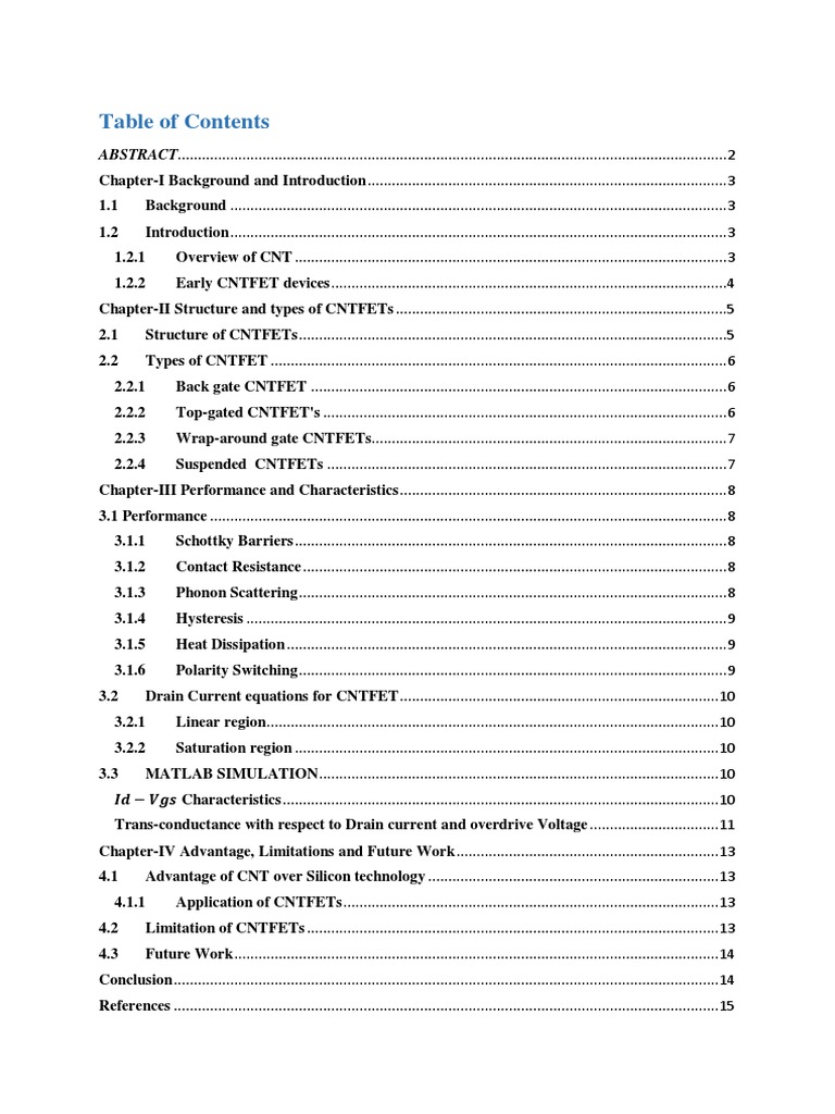 Mosfet Matlab Code | PDF | Carbon Nanotube | Field Effect Transistor