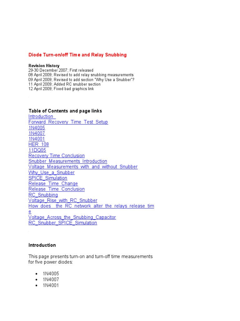 Diode Turn-On and Off Time | Download Free PDF | Diode | Electrical ...