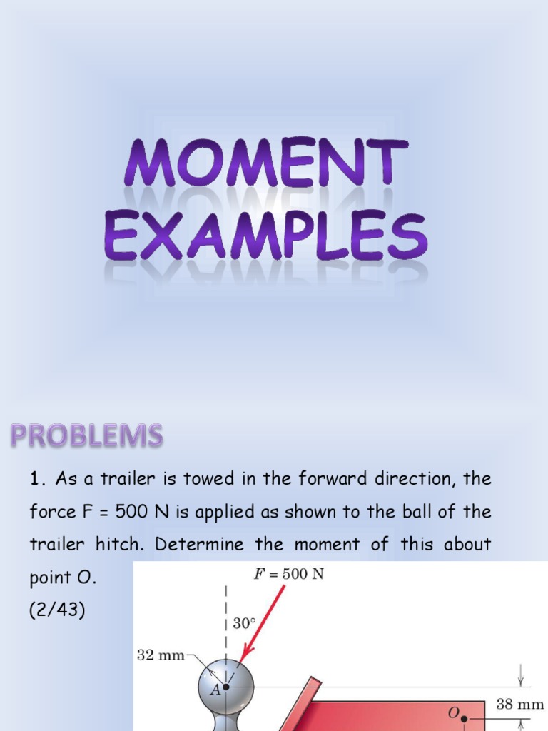 B16 Statics - Moment - Problems PDF | PDF | Force | Cartesian ...