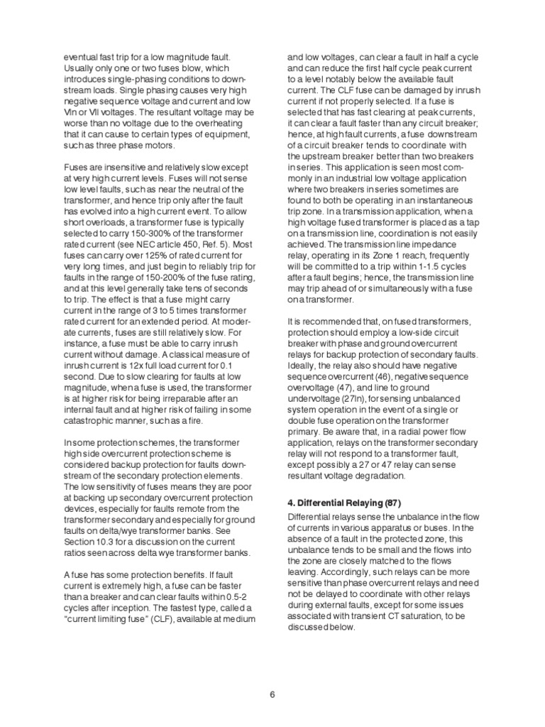 Differential Relaying | Download Free PDF | Fuse (Electrical) | Transformer