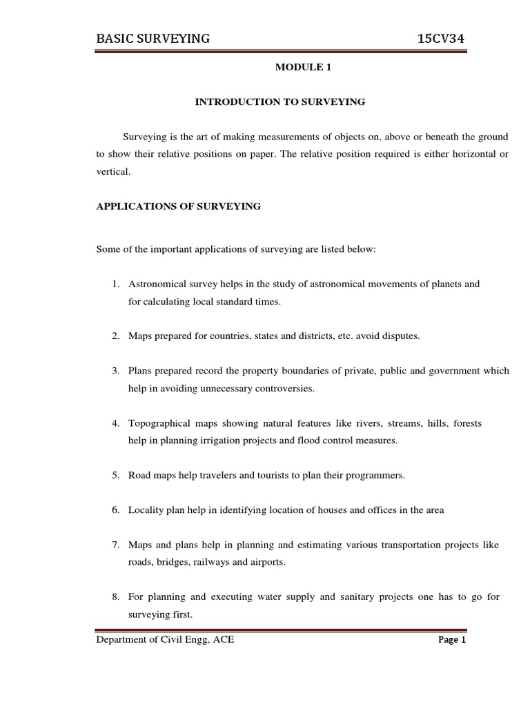 basics of surveying.pdf | Surveying | Compass