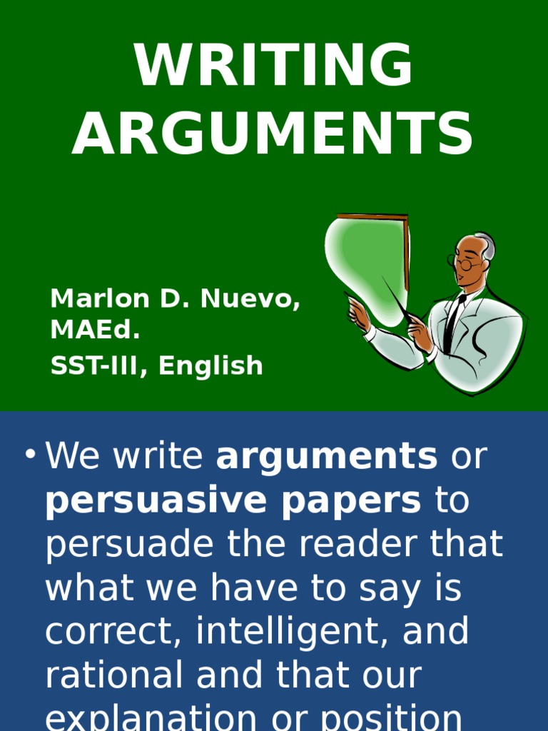 Writing Effective Arguments | PDF | Reason | Deductive Reasoning
