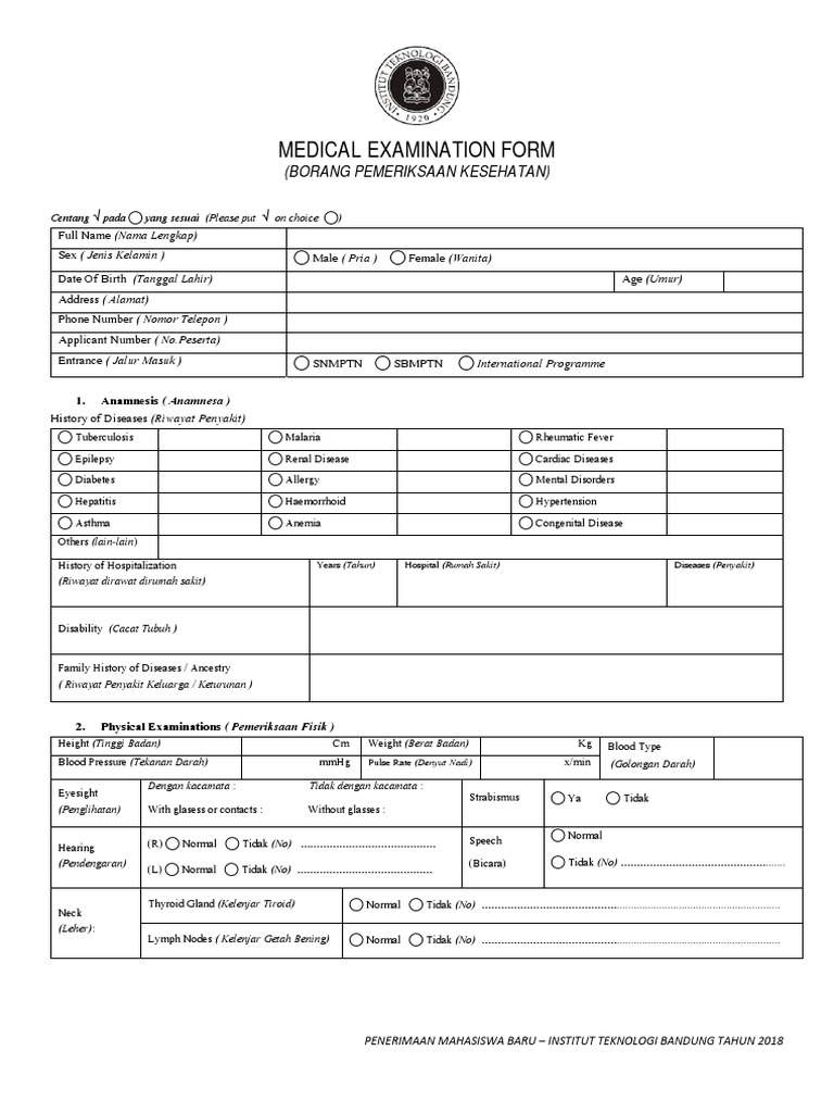 Surat Hasil Pemeriksaan Kesehatan | PDF