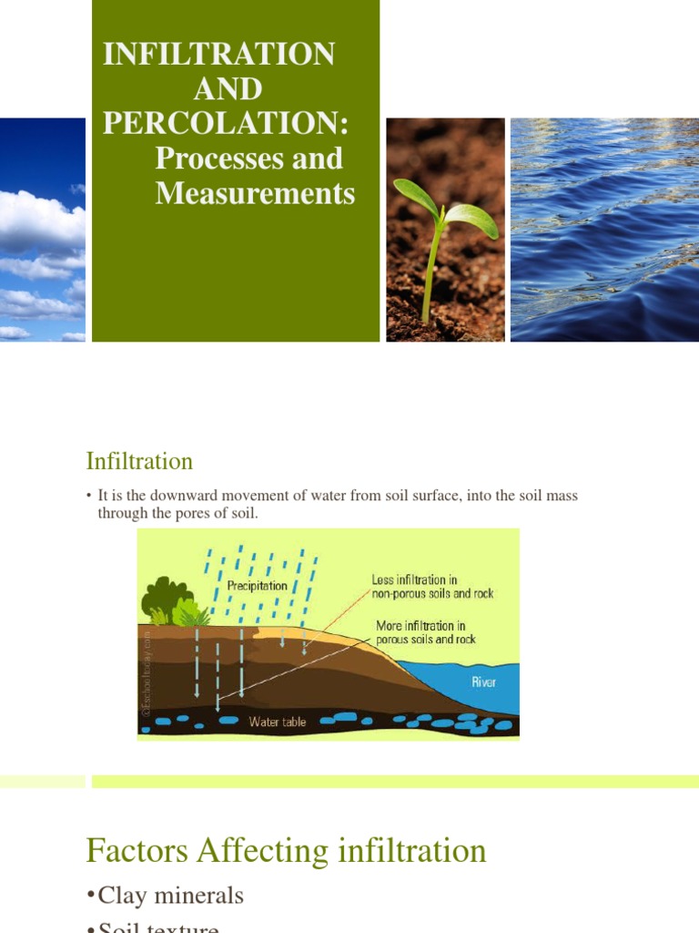 Infiltration and Percolation | PDF | Home & Garden