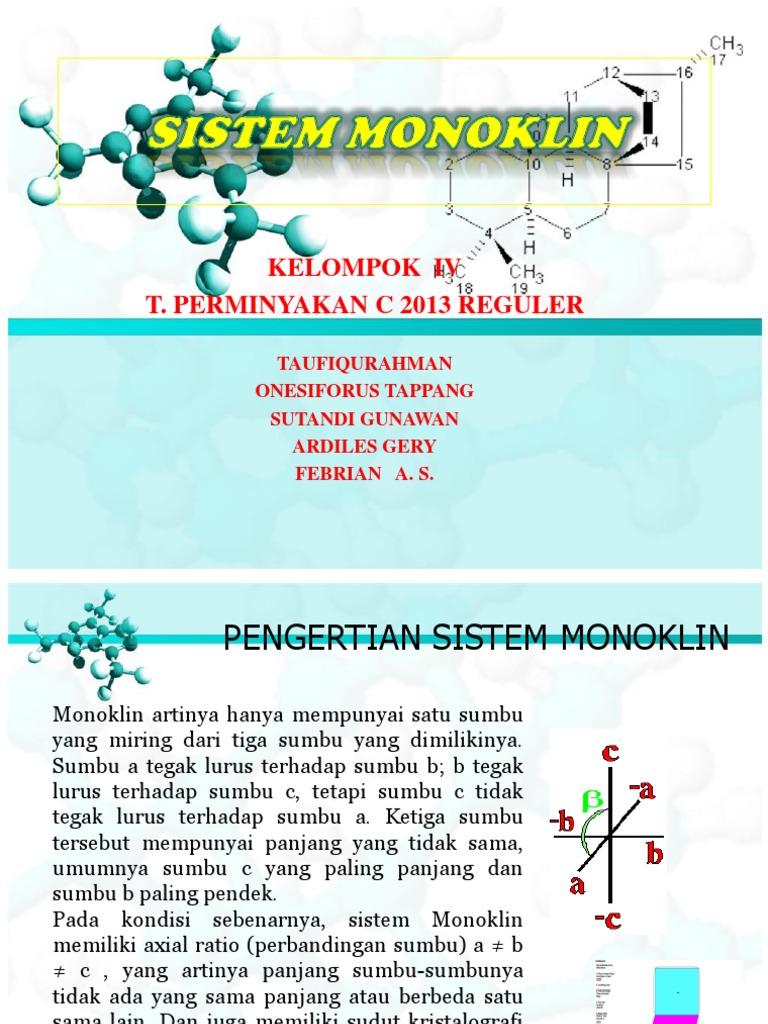 Monoklin Crystal System | PDF