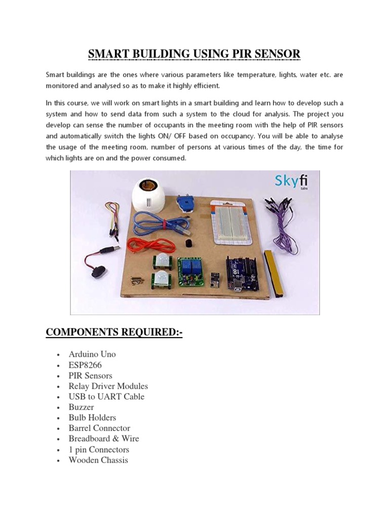 Smart Building Using PIR Sensor | PDF | Electrical Connector | Digital ...