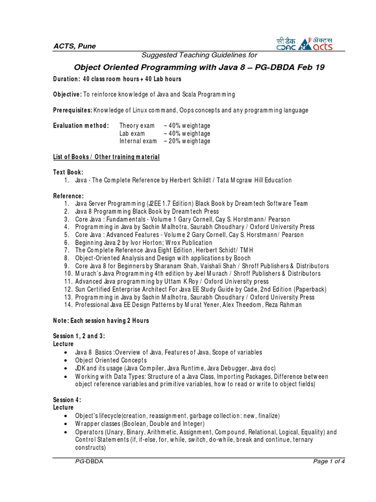 Oops With Java 8 Pdf Class Computer Programming Method Computer Programming