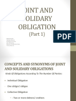 Joint and Solidary Obligation (Simplified) | Debtor | Joint And Several ...