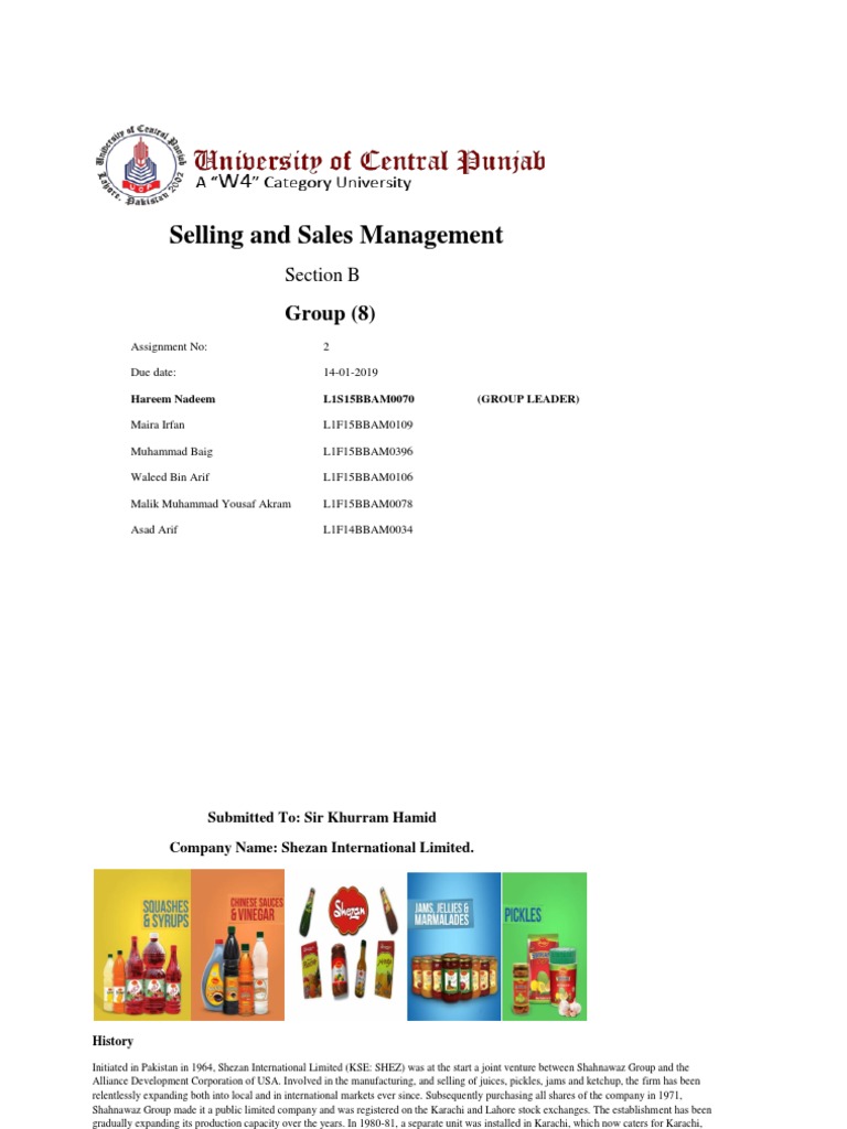 Selling and Sales Management: Group | PDF | Sales | Taxes
