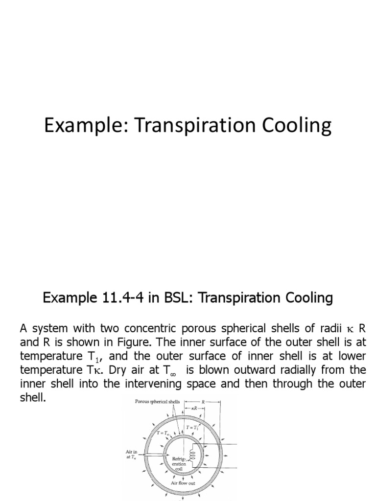 Example-Transpiration Cooling PDF | PDF | Fluid Dynamics | Chemical ...