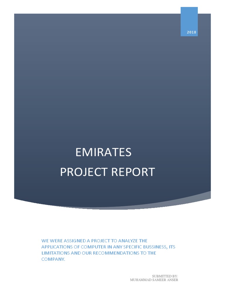 Computer Applications, Limitations, and Recommendations for Emirates ...