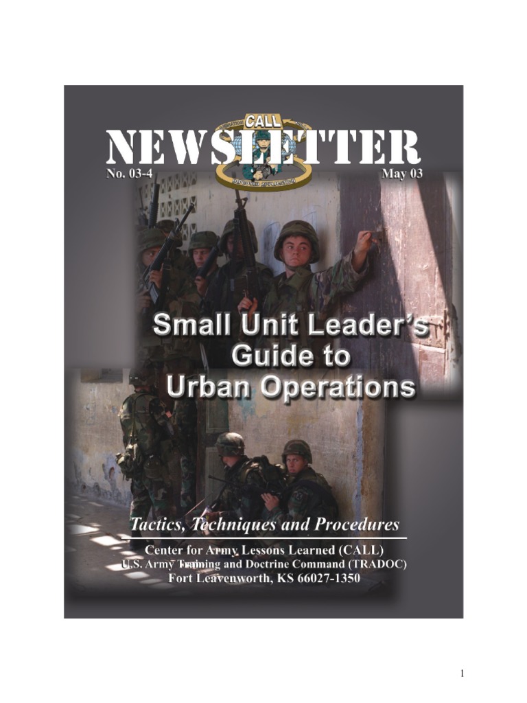 Urban Operations PDF | PDF | Urban Warfare | Artillery