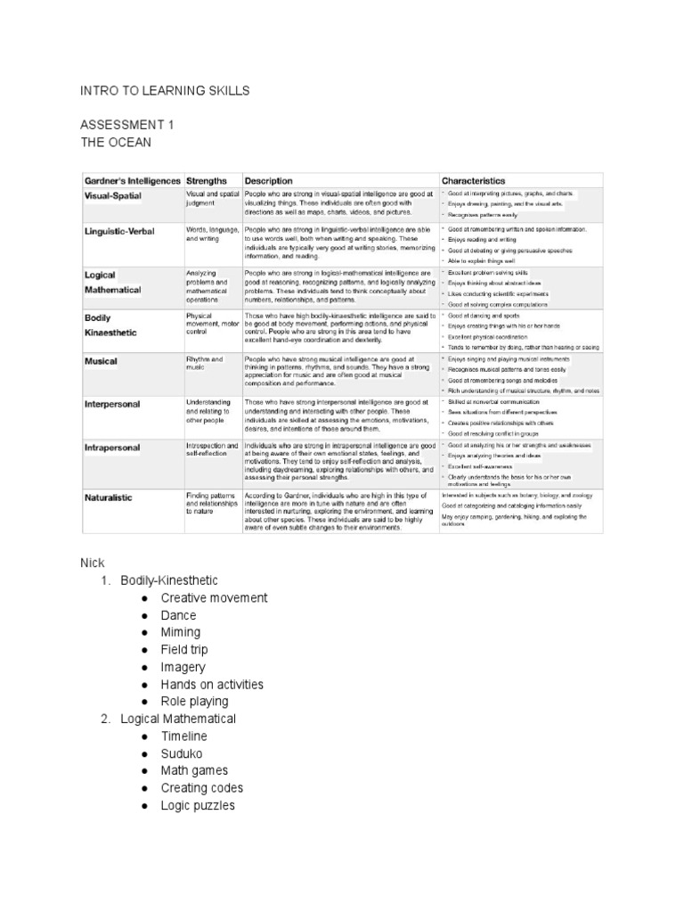 Intro To Learning Skills | PDF | Sea | Psychological Concepts