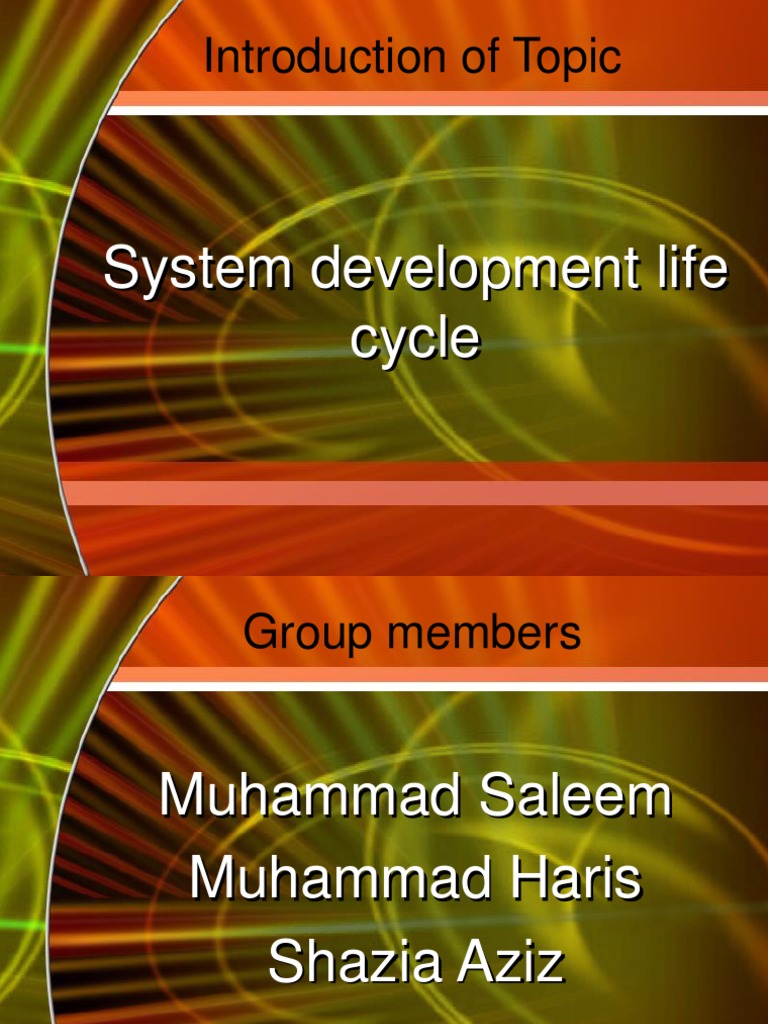 System Development Life Cycle Presentation | PDF | Product Lifecycle ...