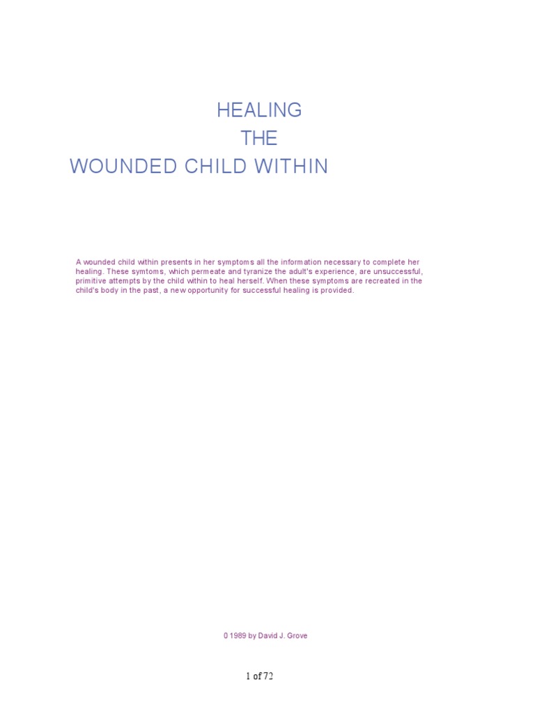 Healing The Wounded Child Within Pages 1 To 30 | PDF | Psychological ...