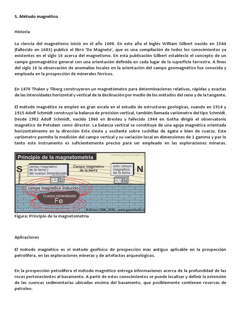 Metodo Magnetico 2 | PDF | Campo magnético de la tierra | Ferromagnetismo