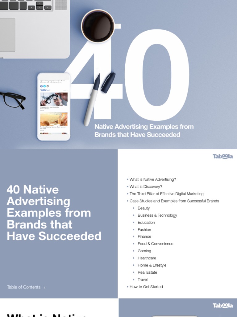 Taboola 40 Native Advertising Examples Ebook PDF | PDF | Advertising | Digital Marketing