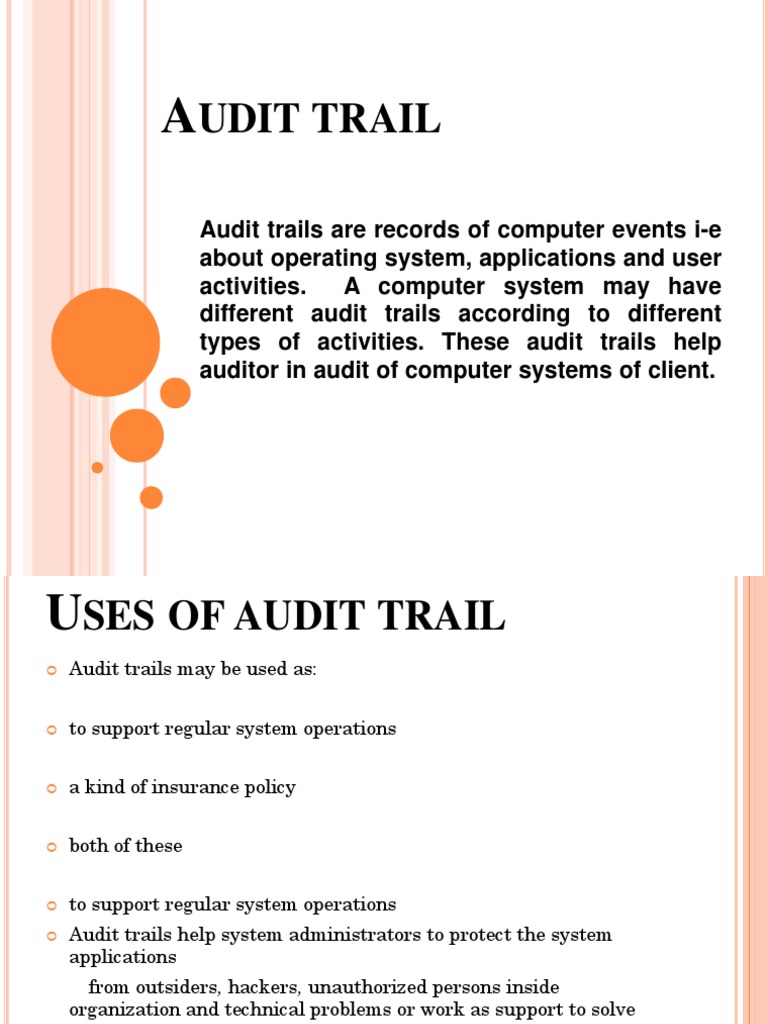 Audit Trail | PDF | Audit | Computer Security