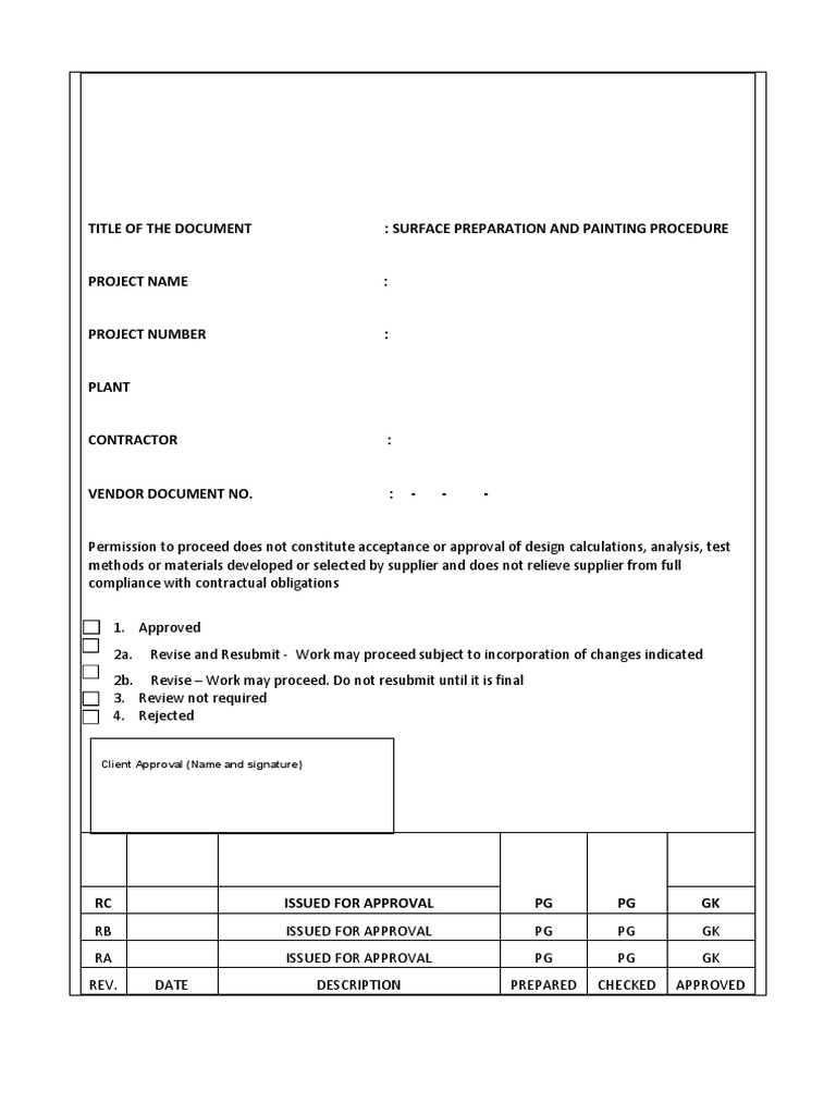 Surface Preaparation and Painting Specificiation | PDF | Paint | Abrasive