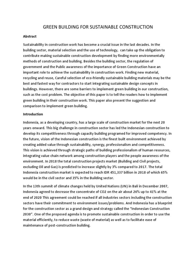 Green Building For Sustainable Construction | PDF | Green Building ...