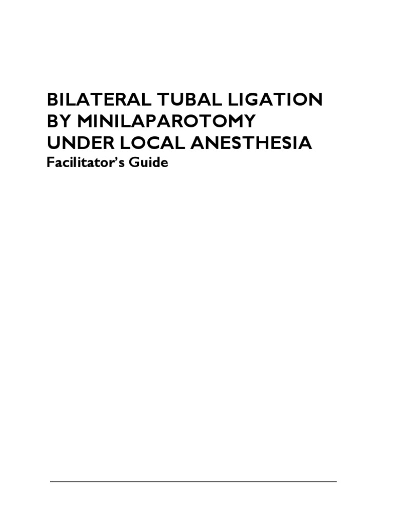 BTL Training Manual for Health Providers | PDF | Human Reproduction ...