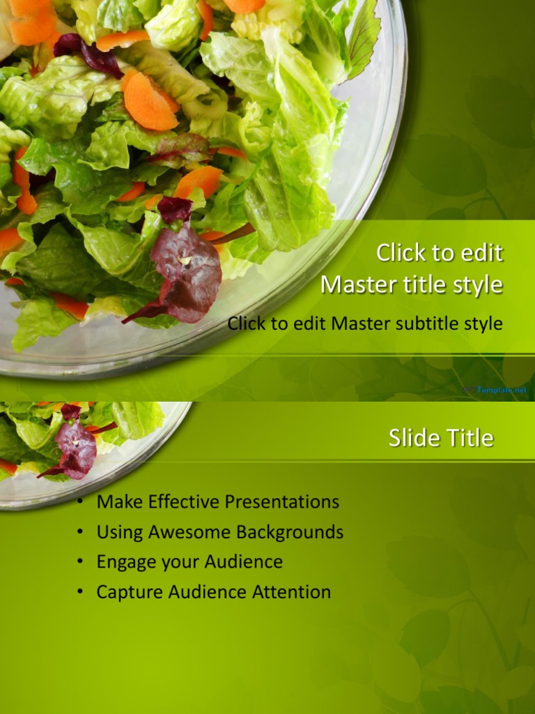 Salad Ppt Template 0001 Pdf
