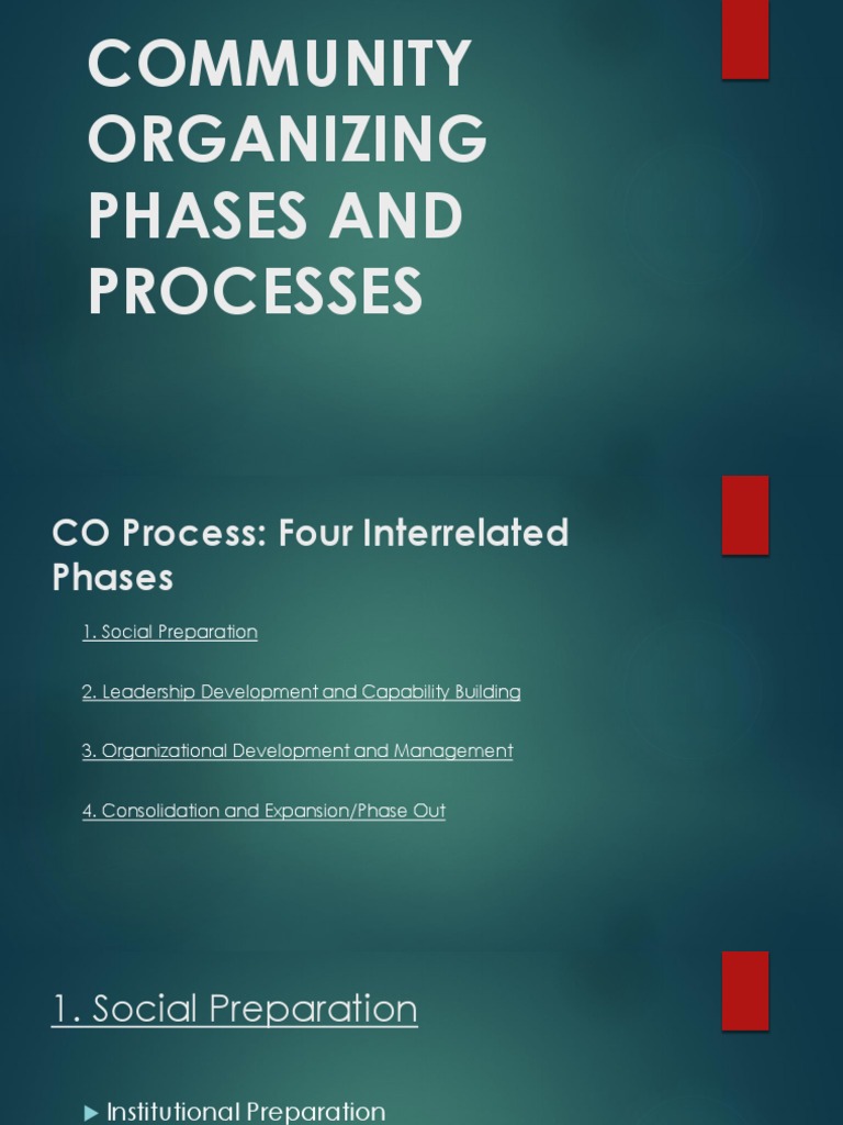 Phases of Community Organizing Process | PDF | Community | Leadership