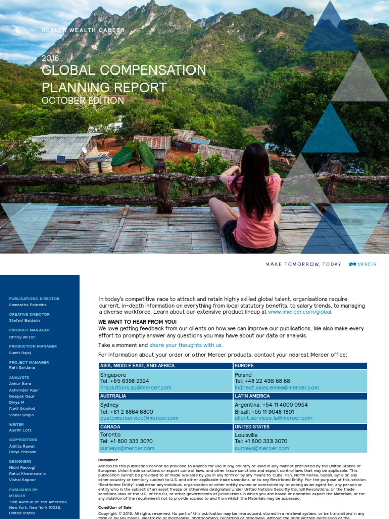 Mercer Global Compensation Plan PDF | PDF | Compensation And Benefits ...