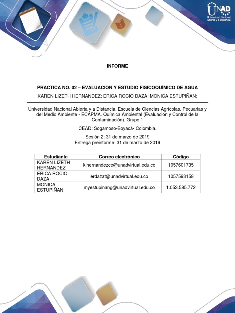 Informe Pract 2 . - Evaluación y Estudio Fisicoquímico de Agua | PDF | Solubilidad | Ácido ...